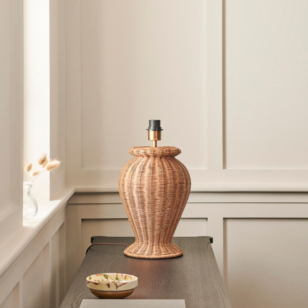 Neptune Athena Medium Rattan Table Lamp | Hunters Furniture