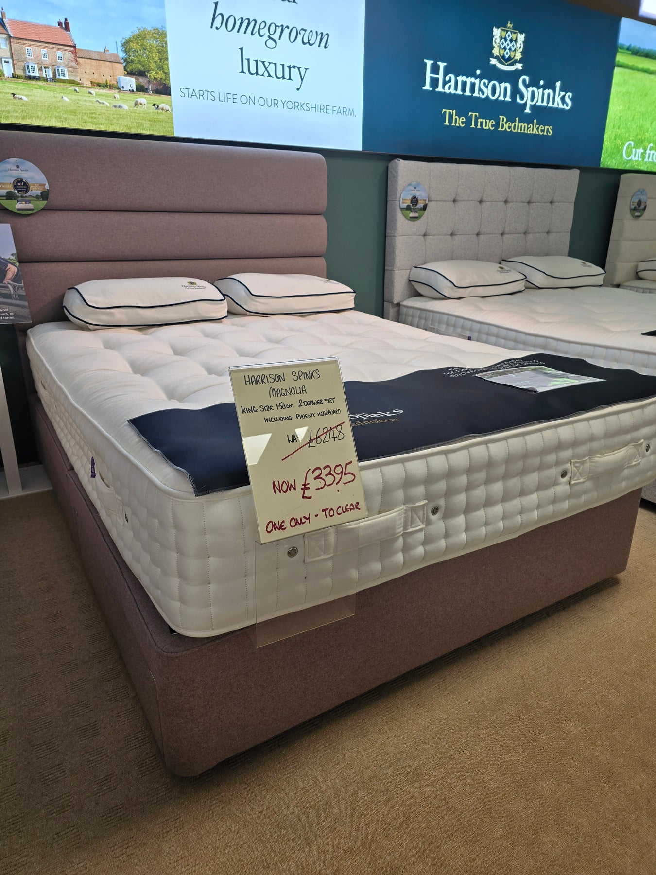 Harrison Spinks Magnolia 2 Drawer Divan set Including Headboard ...